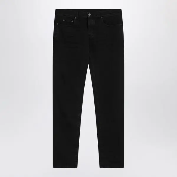 Saint Laurent Cotton Denim Jeans With Back Logo Patch