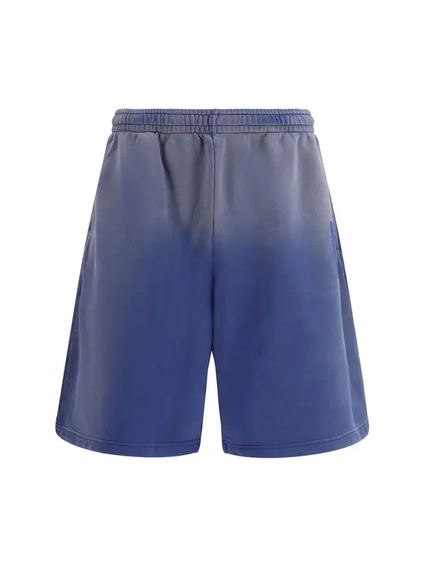 Moschino Bermuda Sweat Shorts With Gradient Effect - Blue