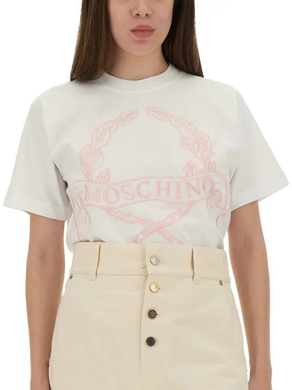 Moschino Cotton T-shirt With Embroidery