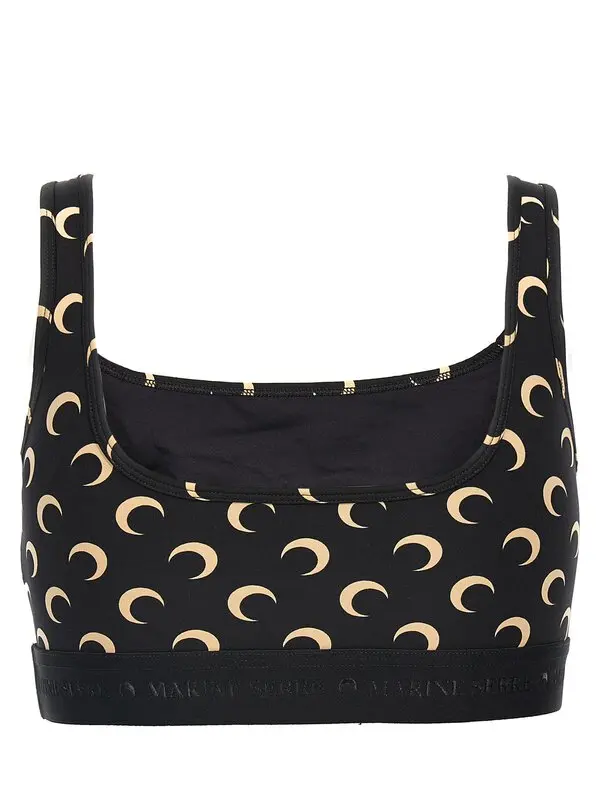 MARINE SERRE Moon Print Sporty Top - Black