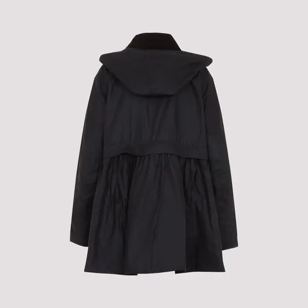 BARBOUR X GANNI Peplum Wax Jacket - Brown