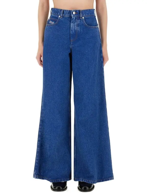 Marni Wide Leg Denim Jeans - Blue
