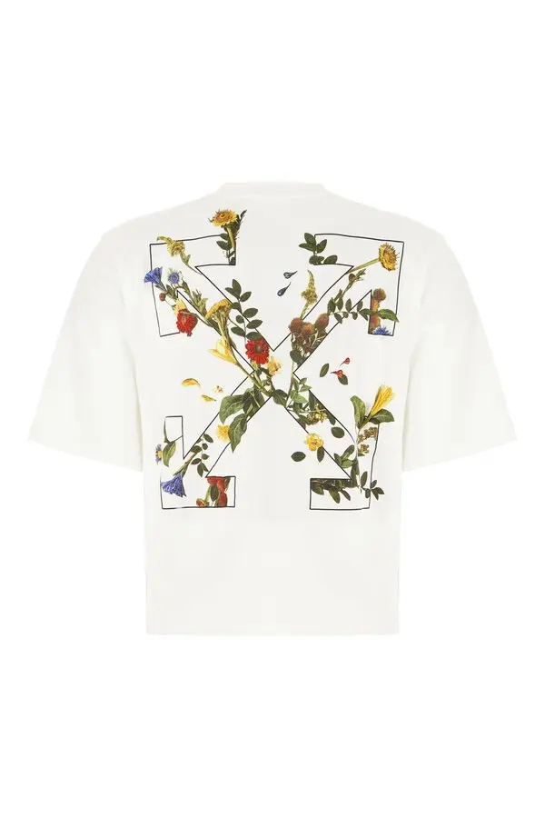 Off-White White Cotton Graphic T-shirt