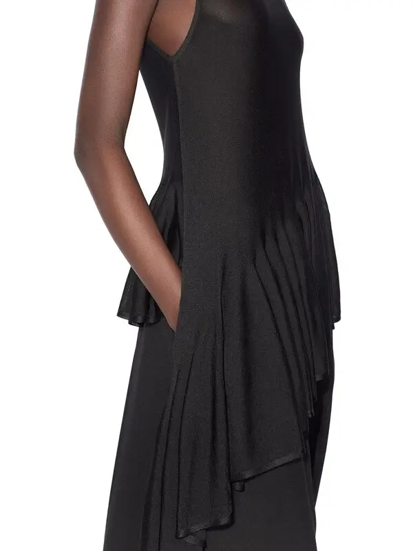 Alaïa Asymmetrical Top With Godet And Ruffle Detail