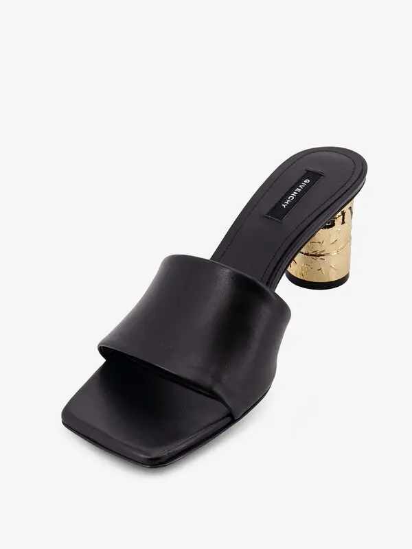 Givenchy Leather Square Toe Mules