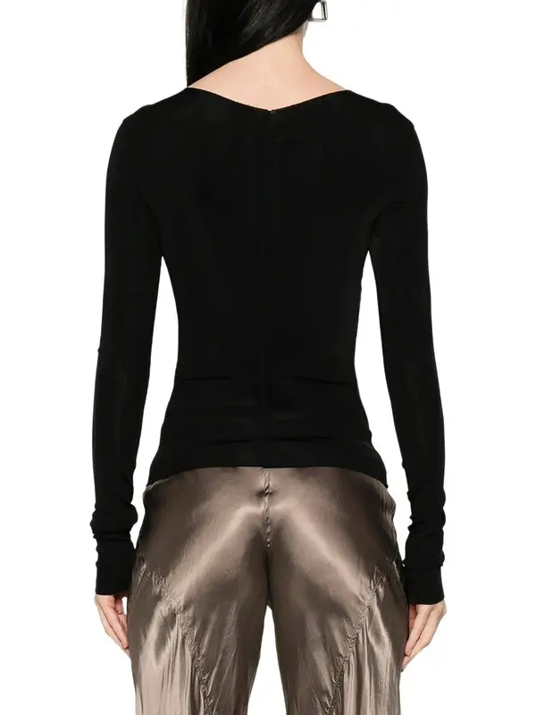Rick Owens Fitted Temple Top With V-neck Back