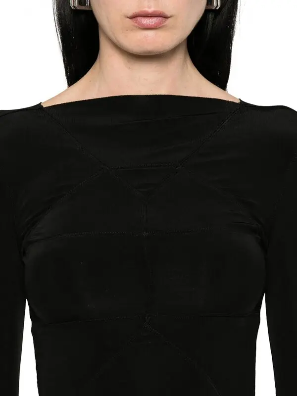 Rick Owens Fitted Temple Top With V-neck Back
