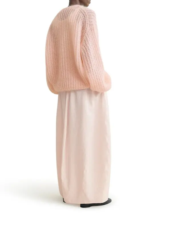 TOTEME Virgin Wool And Mohair Sweater With Wide Sleeves - Pink