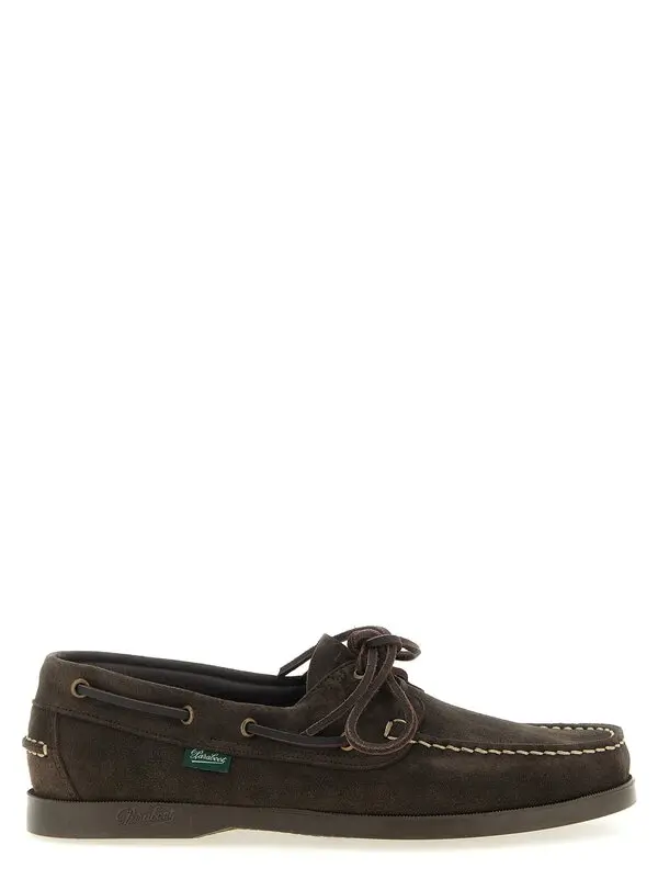 Paraboot Barth Suede Boat Shoe - Brown
