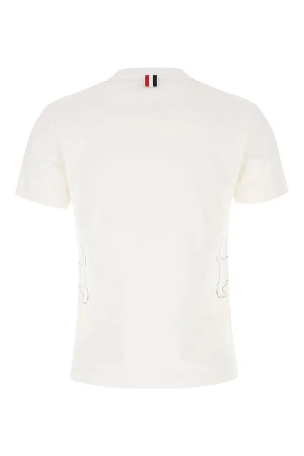 Thom Browne Embroidered Dog Motif T-shirt