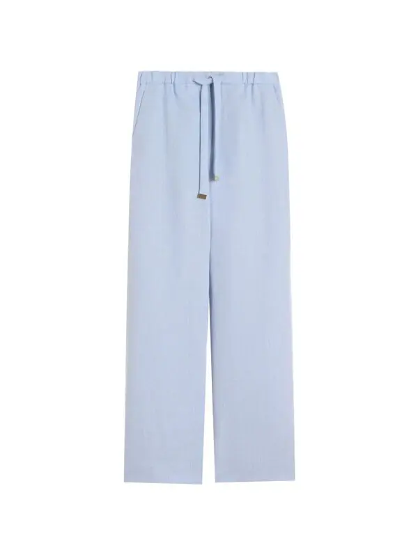 Max Mara Wide Leg Linen Trousers - Multicolor
