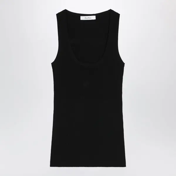 Max Mara Ribbed Tank Top - Black
