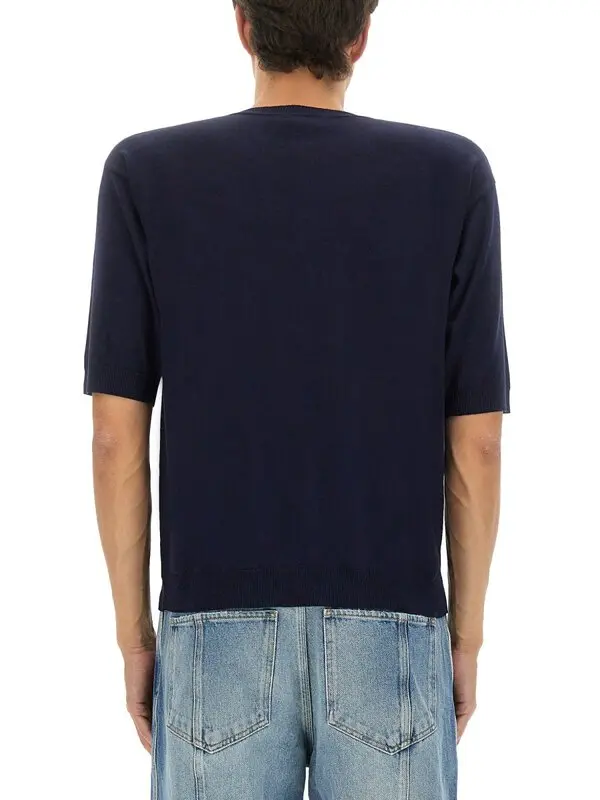 Moschino Wool And Silk Sweater - Blue