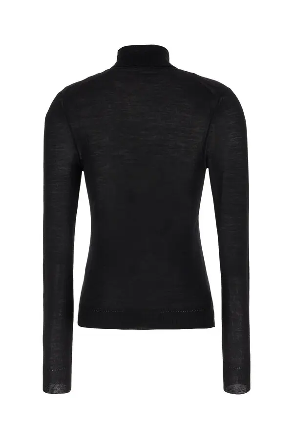Saint Laurent High Neck Long Sleeve Top