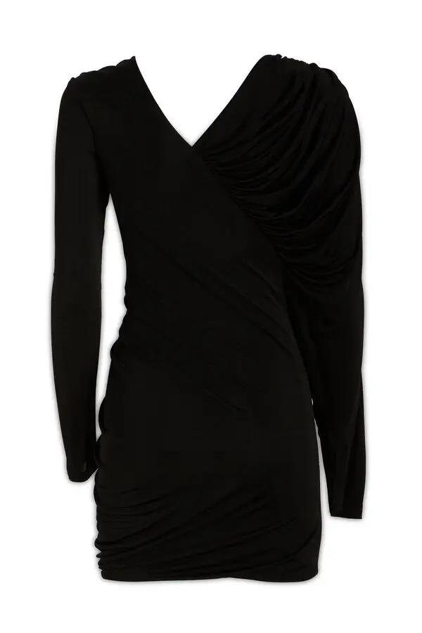 Saint Laurent Asymmetrical Ruched Dress