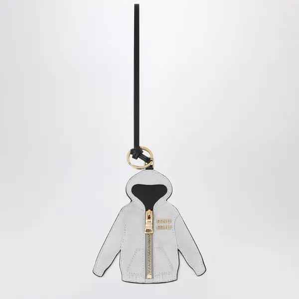 Miu Miu Leather Keychain Trick - White