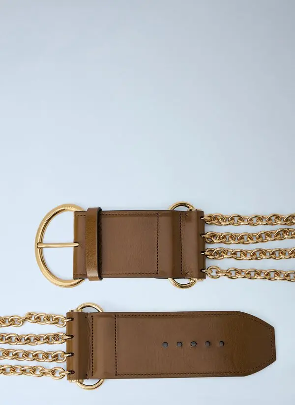 Chloé Chain Detail Wide Belt