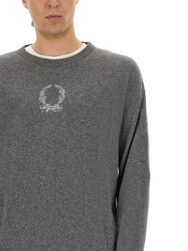 Moschino Wool And Cashmere Pullover - Gray