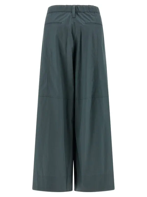 Max Mara S Mmgufo' Cotton Poplin Wide Leg Pants - Blue