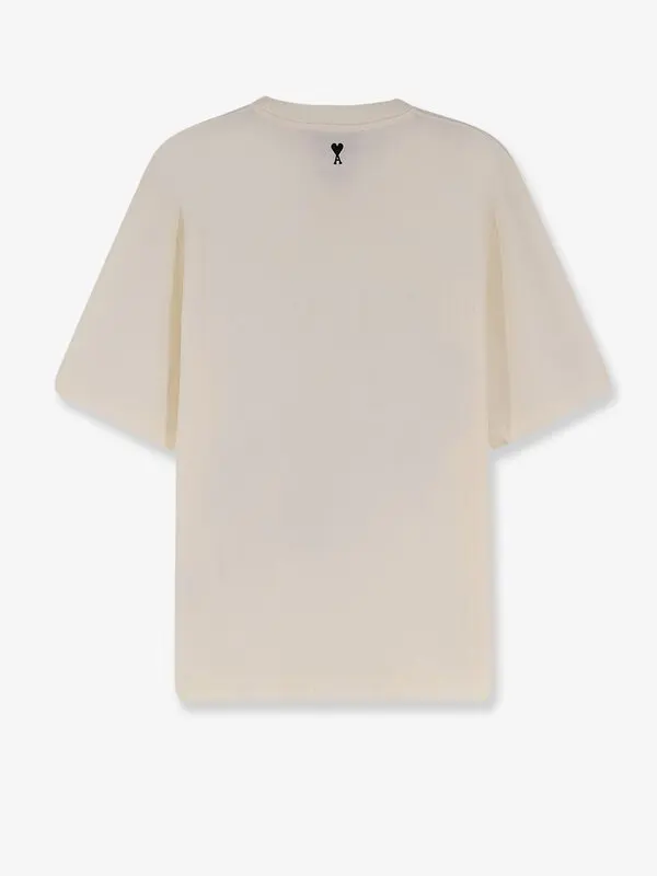 Ami Cotton T-shirt With Frontal Print
