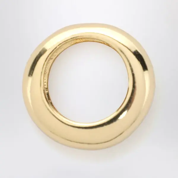 Éliou Amaya Gold Tone Metal Ring With Engraved Logo - Silver