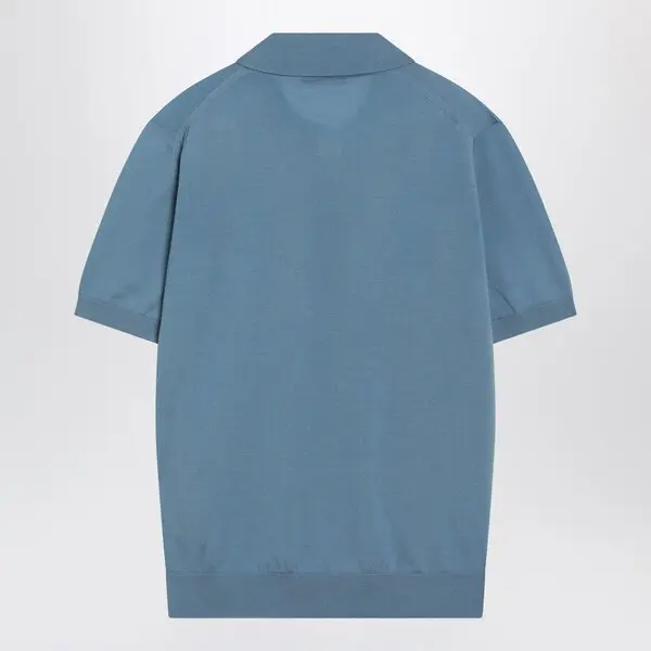 Prada Air-force Combed Wool Polo Shirt