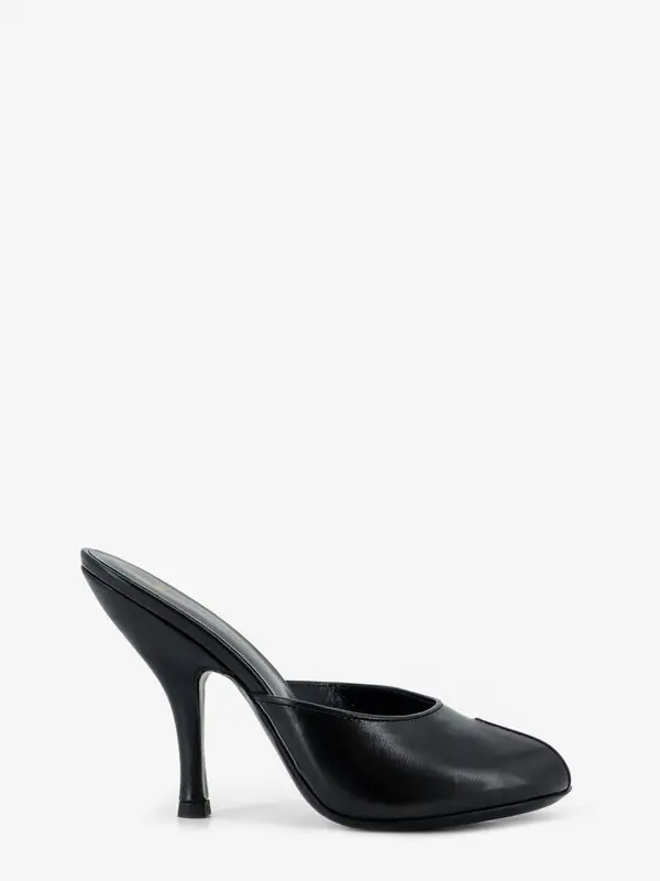JUDE Leather Date Mule Sandals - Black