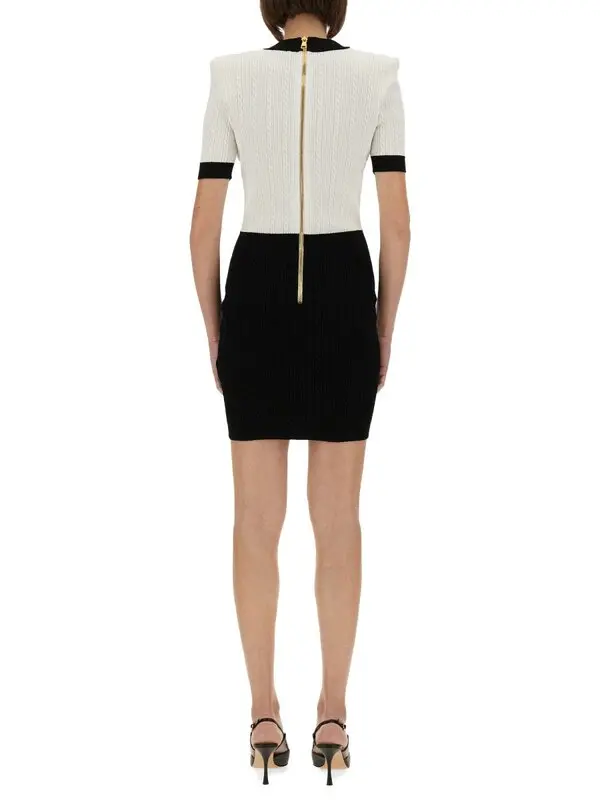 Balmain Two-tone Bodycon Dress - Multicolor