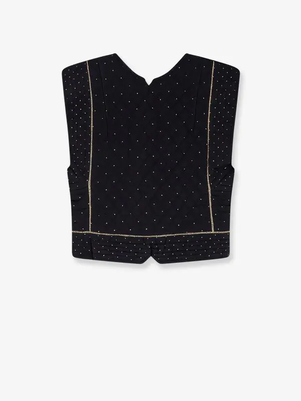 Isabel Marant Étoile Padded Quilted Vest With Lurex Trim