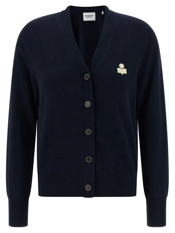 Isabel Marant Étoile Karina' Mélange Cotton And Wool Blend Cardigan