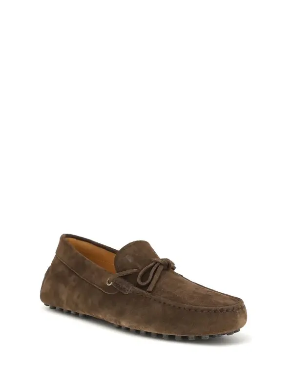 TOD'S Gommino Bubble Suede Loafers - Brown