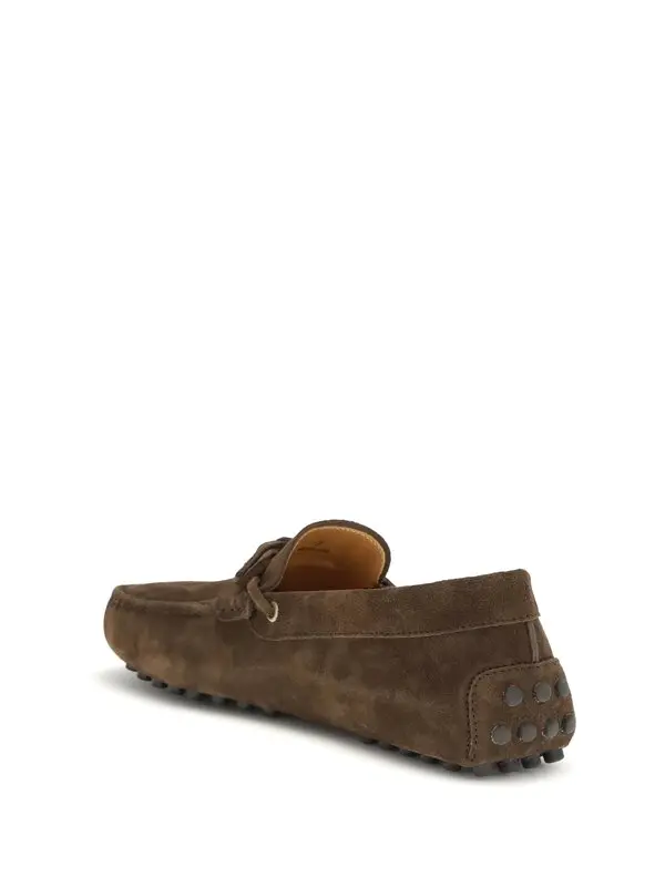 TOD'S Gommino Bubble Suede Loafers - Brown