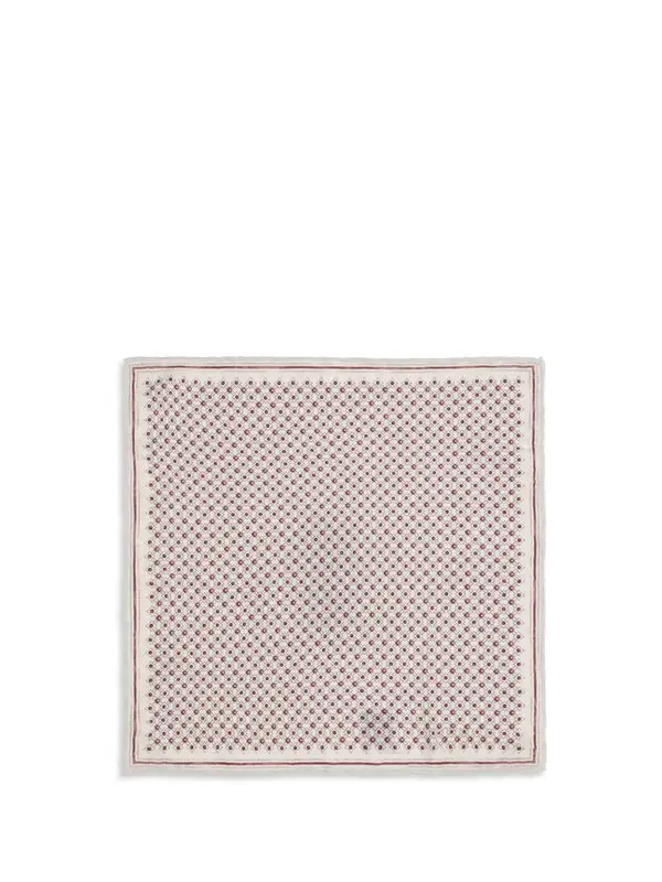 Brunello Cucinelli Silk Pochette With Geometric Pattern - Multicolor
