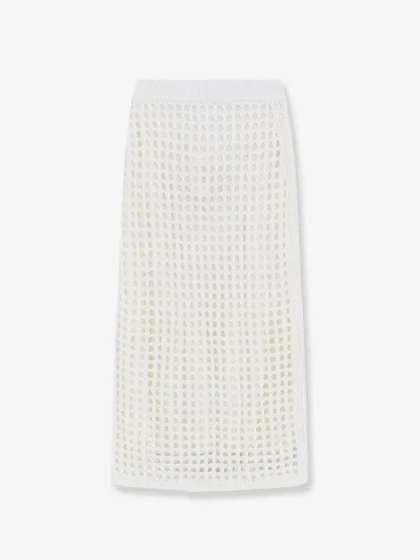 Max Mara Perforated Cotton Skirt