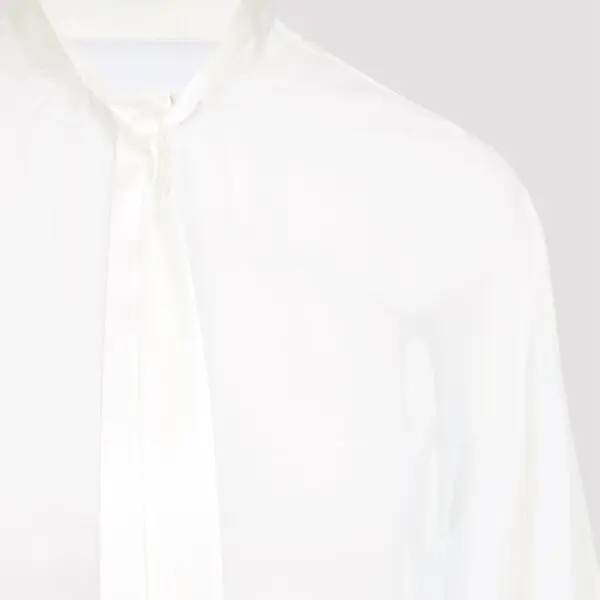 Dolce & Gabbana Silk Shirt With Front Bow Detail