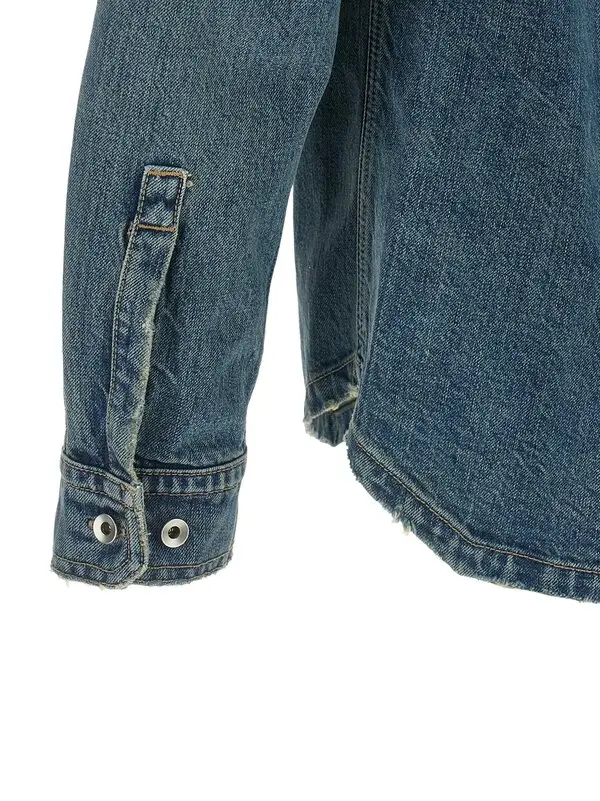 Rick Owens Indigo Denim Outershirt Jacket - Blue