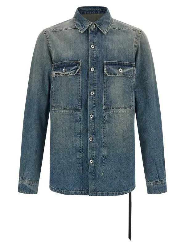 Rick Owens Indigo Denim Outershirt Jacket