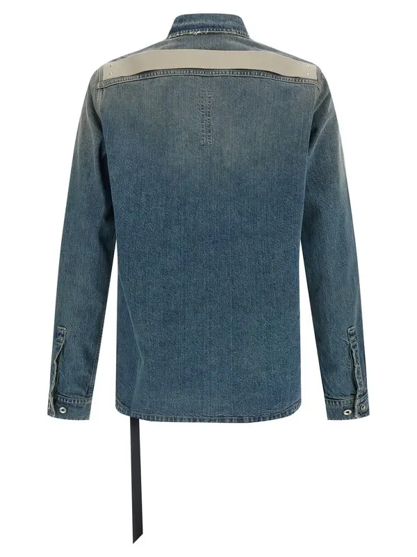 Rick Owens Indigo Denim Outershirt Jacket