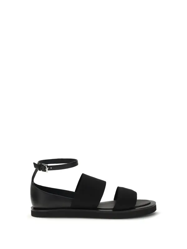 Max Mara Leather Sandals With Buckle Fastening