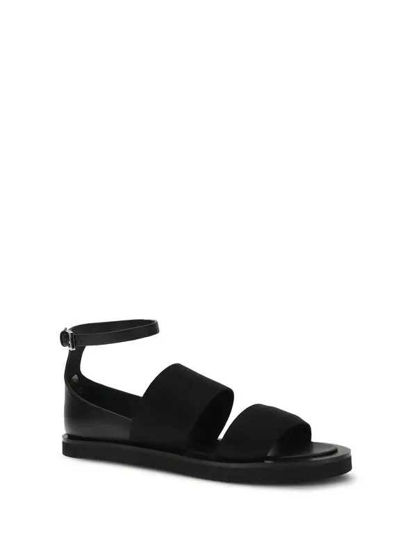 Max Mara Leather Sandals With Buckle Fastening
