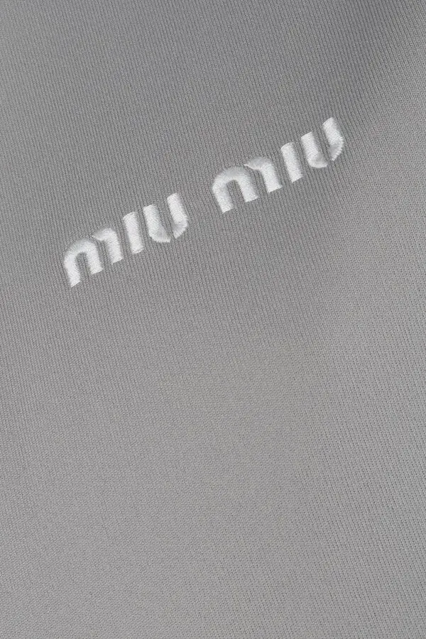 Miu Miu Zip-up Knitwear With Logo Detailing