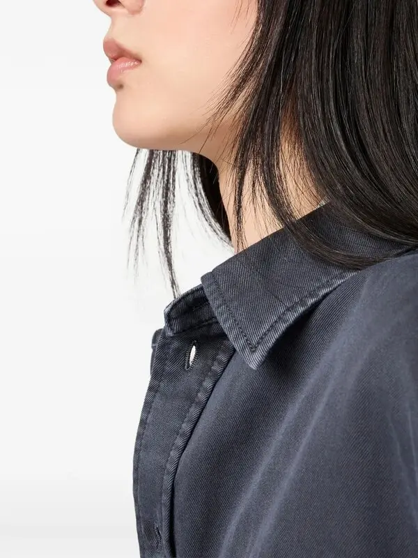 Miu Miu Raw-hem Light Denim Shirt