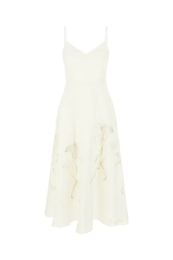 Alberta Ferretti Embroidered Midi Dress