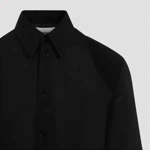 JIL SANDER Virgin Wool Shirt - Black