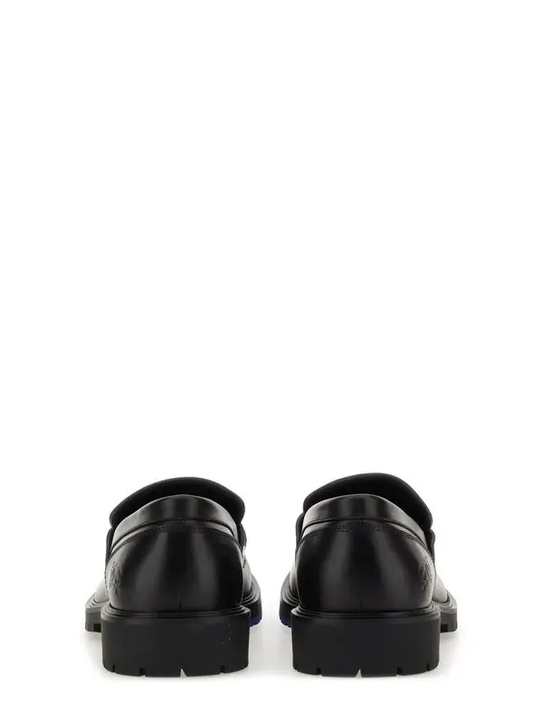 Burberry Calf Grain Leather Loafers
