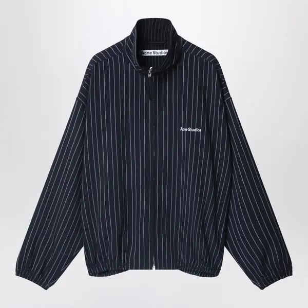 Acne Studios Zip-up Jacket With Pinstripe Pattern