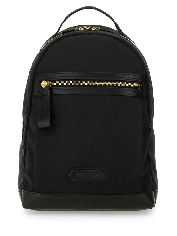 TOM FORD Backpack With Logo Detail - Black