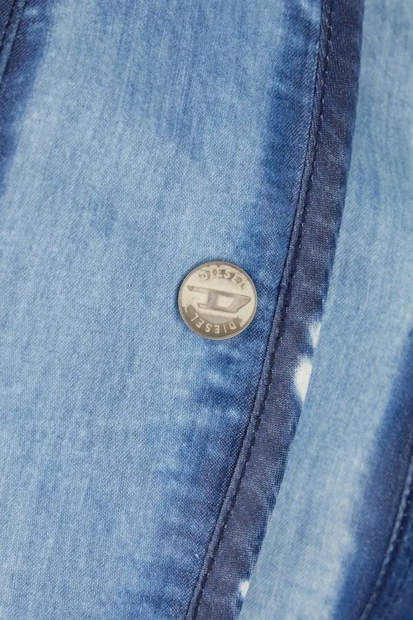 DIESEL® Cropped Denim Jacket With Button Details