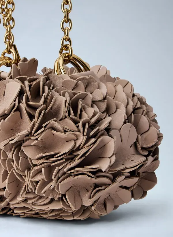 Chloé Floral Appliqué Chain Bag - Cream