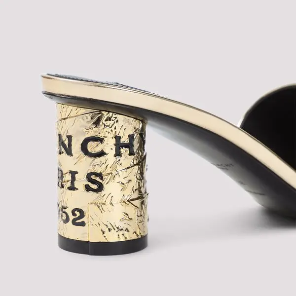 Givenchy Golden Calf Leather Mules - Multicolor